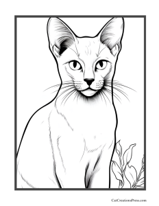 Siamese Cat Coloring Pages - Cat Creations Press